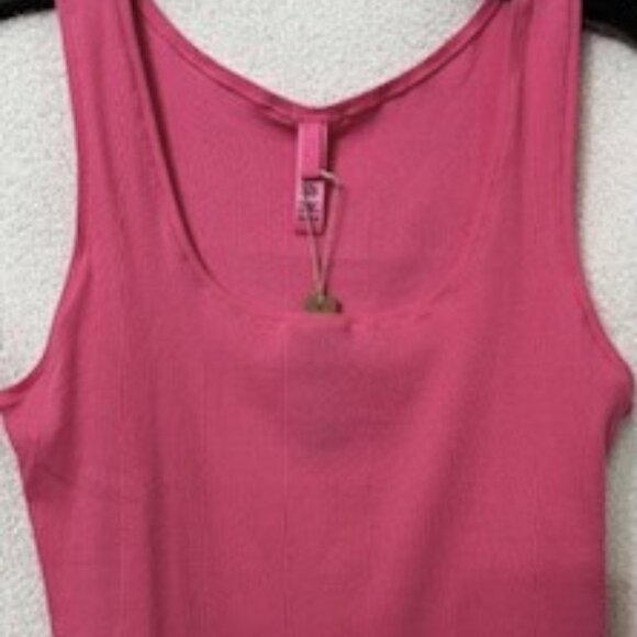 SKIMS | Tops | Skims Ribbed Tank Top In A Deep Pink Nwt Size Ml | Poshmark